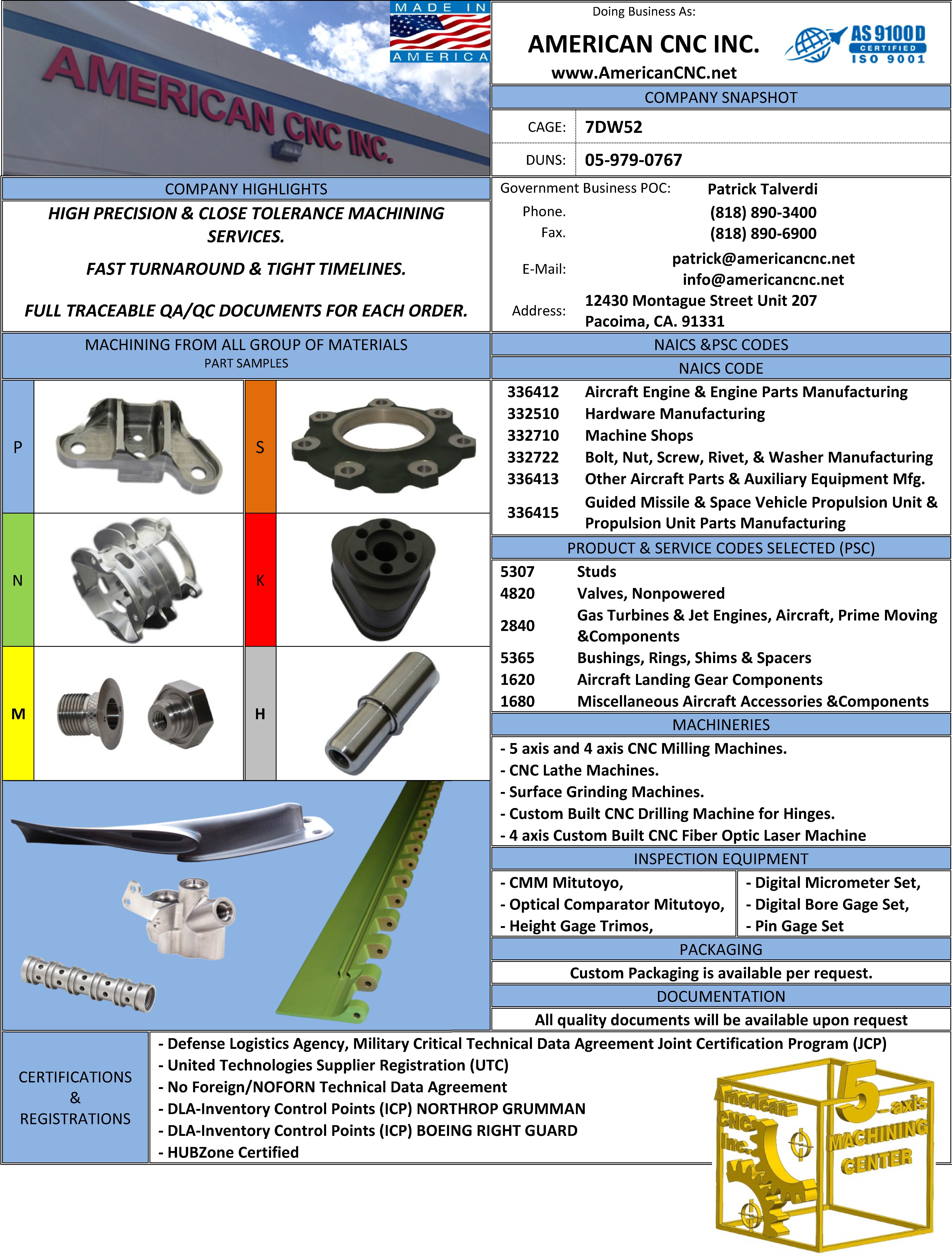 5 Axis Machine Service in Los Angeles, CA